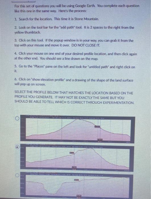 pleaee use google earth to slove these questions the | Chegg.com