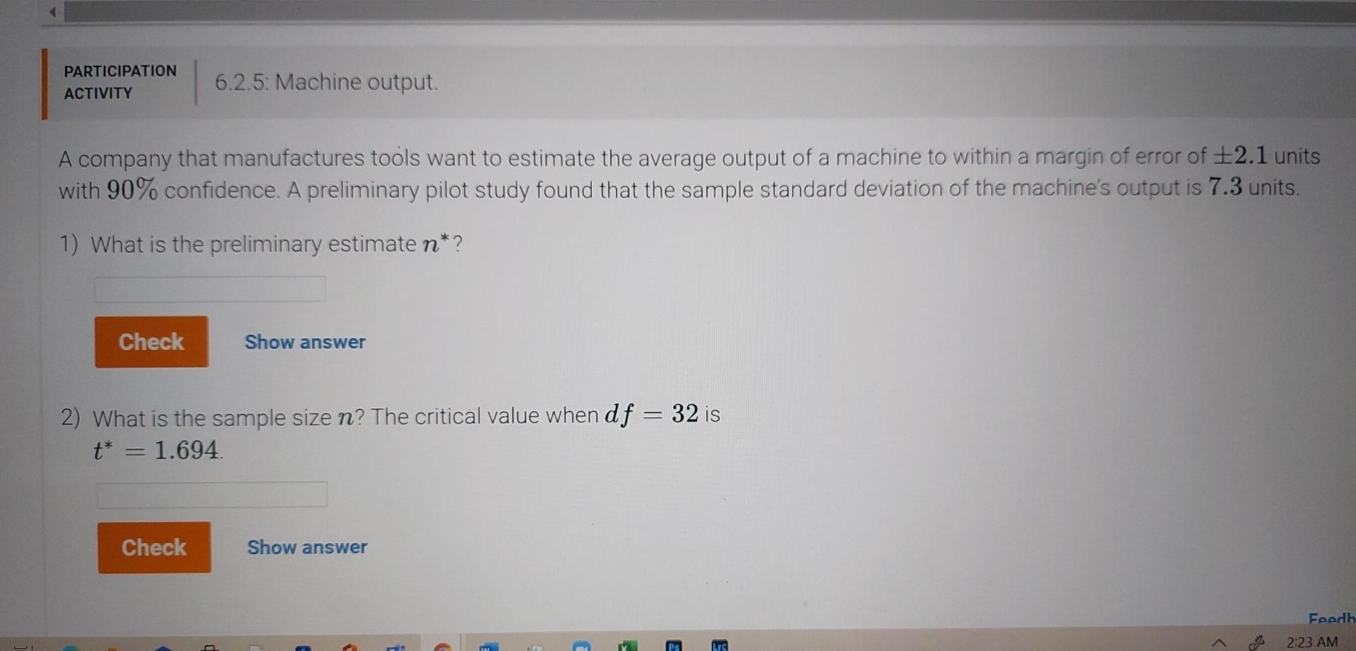Solved PARTICIPATION ACTIVITY 6.2.5: Machine output. A | Chegg.com