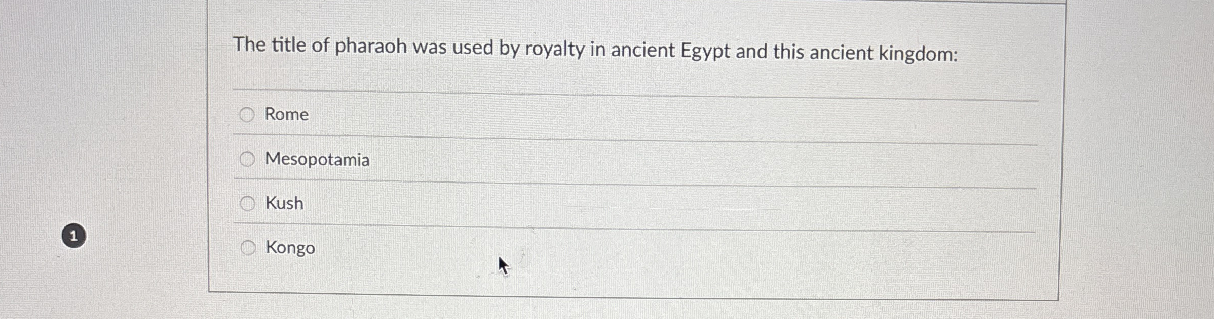 Solved The title of pharaoh was used by royalty in ancient | Chegg.com
