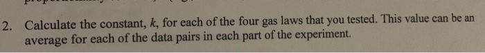Solved POP Calculate the constant, k, for each of the four | Chegg.com