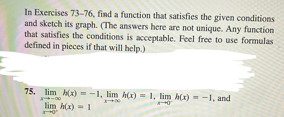 Solved In Exercises 73-76, ﻿find a function that satisfies | Chegg.com