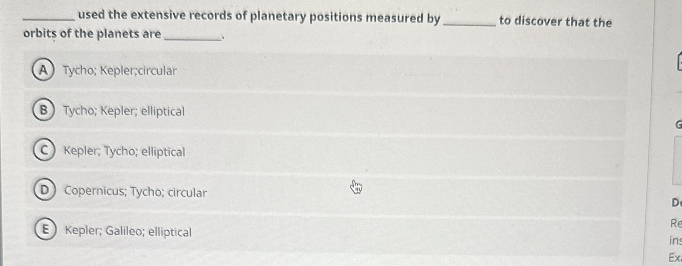Solved used the extensive records of planetary positions | Chegg.com
