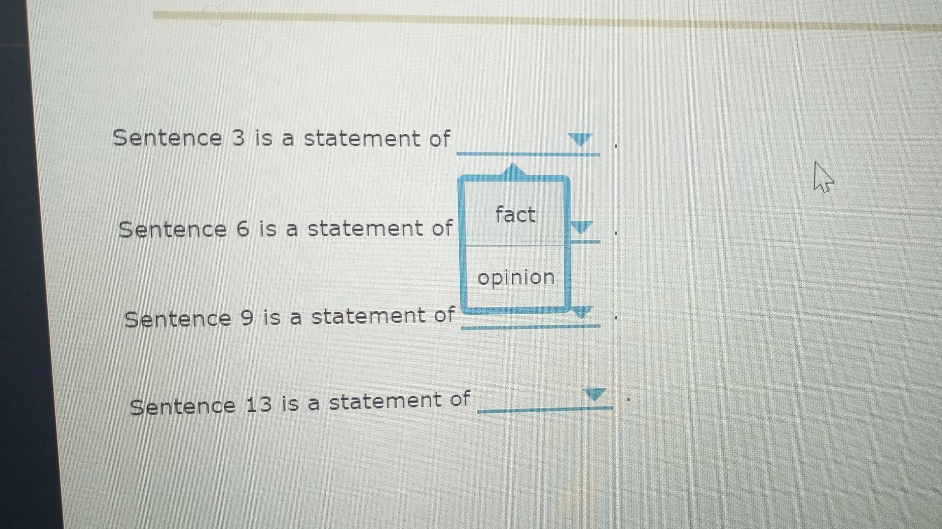 Solved 8. Distinguishing between Fact and Opinion | Chegg.com