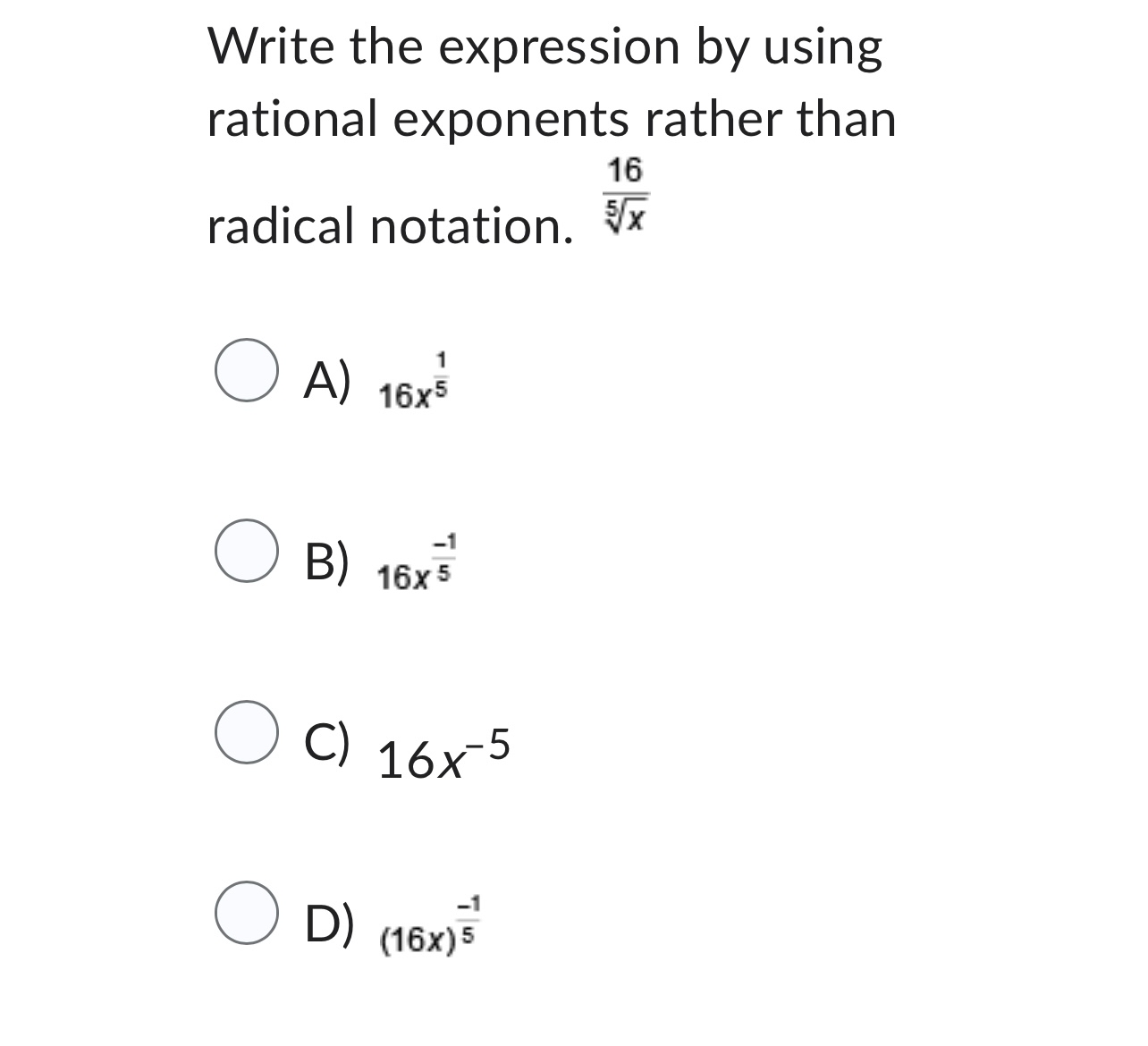 Solved Write the expression by using rational exponents | Chegg.com