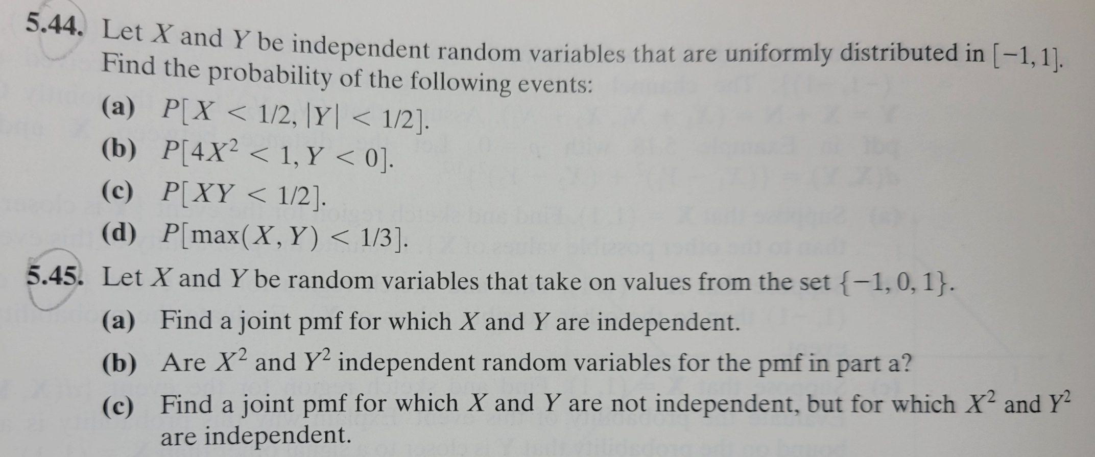 Solved 5.44. ﻿Let x ﻿and Y ﻿be independent random variables | Chegg.com