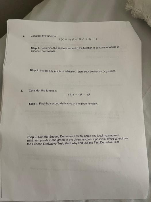 Solved Step 1. Determine the intervals on which the function | Chegg.com