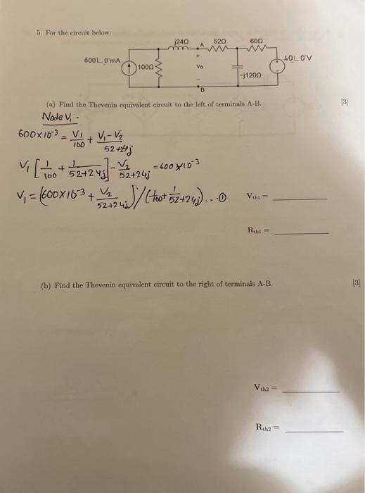 Solved (4) P=itite Th Noit V3= D×10−2=100V1+52+1kjV1−V2 | Chegg.com