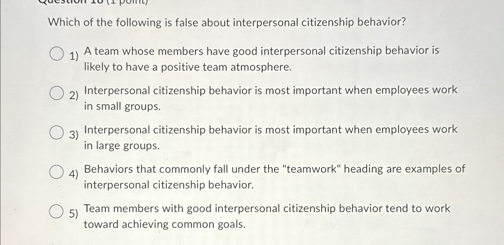 Solved Which of the following is false about interpersonal | Chegg.com