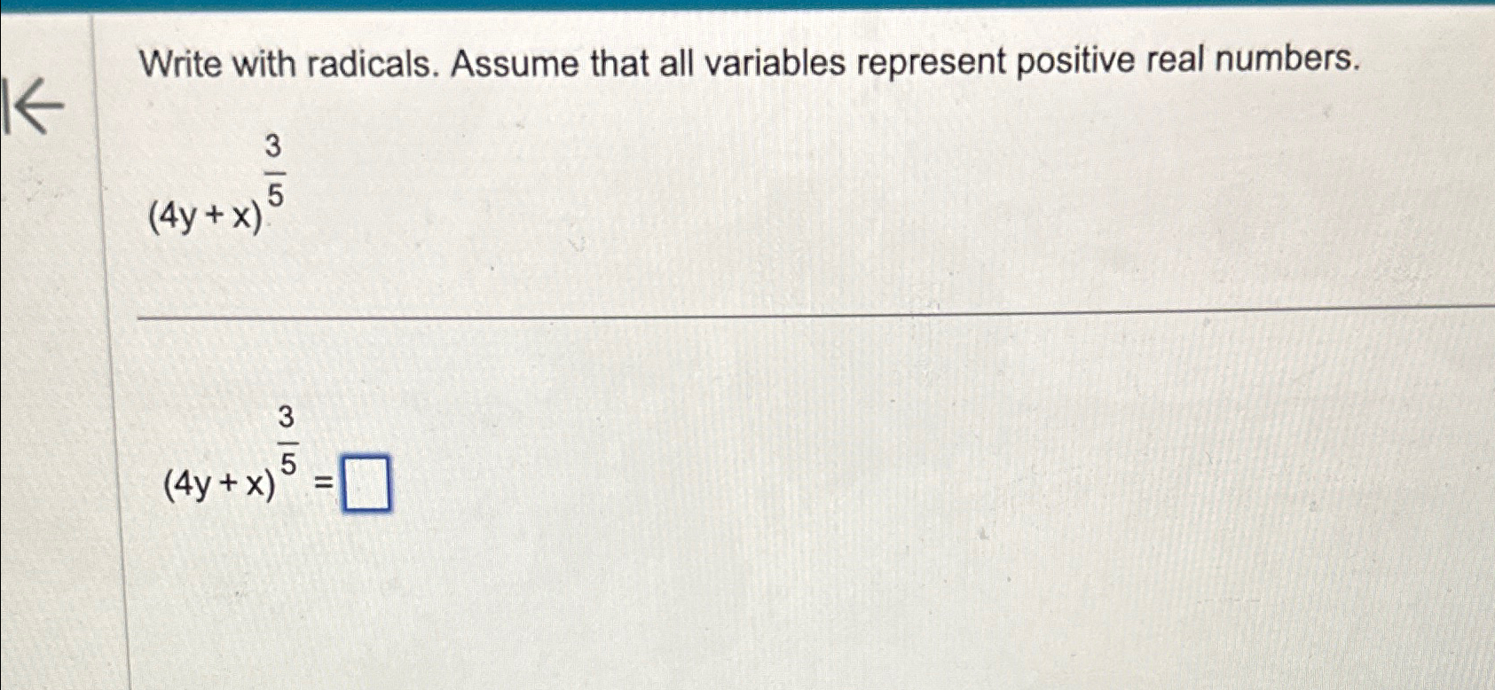 Solved Write with radicals. Assume that all variables | Chegg.com