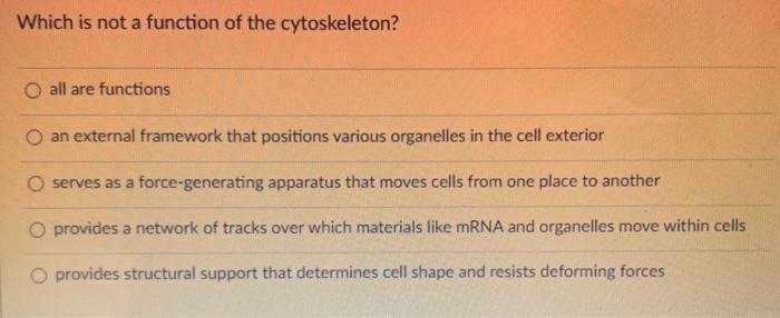 Solved Which type of cytoskeletal element is characterized | Chegg.com