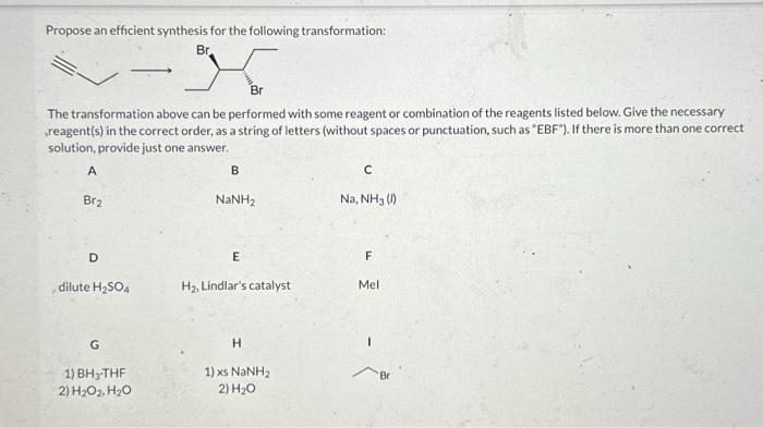 Solved Propose an efficient synthesis for the following | Chegg.com