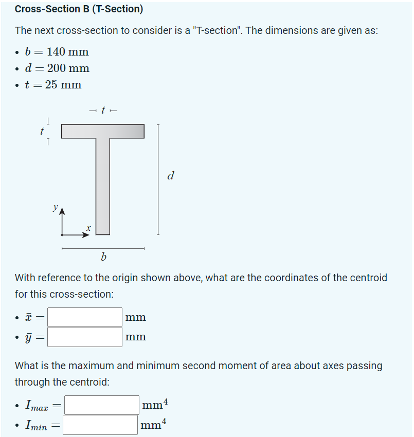 Solved Cross-Section B (T-Section)The next cross-section to | Chegg.com