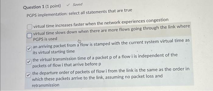 Solved Saved Question 1 (1 point) PGPS implementation: | Chegg.com
