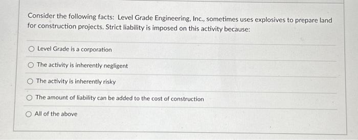 Consider the following facts: Level Grade | Chegg.com