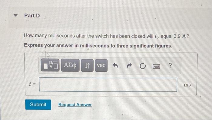 Solved The Switch In The Circuit Figure 1 Has Been Open