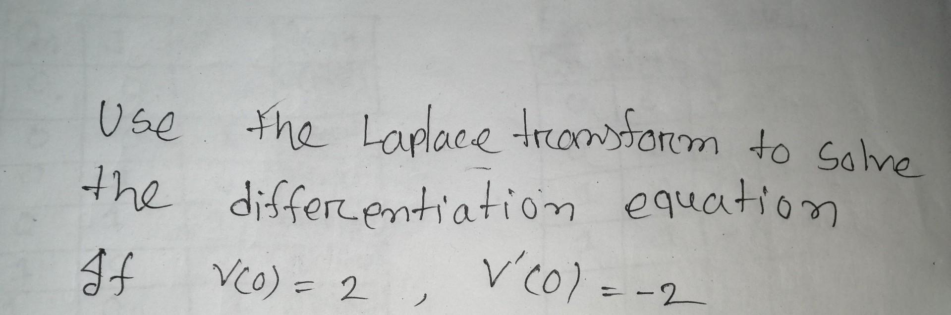 Solved Use the Laplace transform to Solve the | Chegg.com