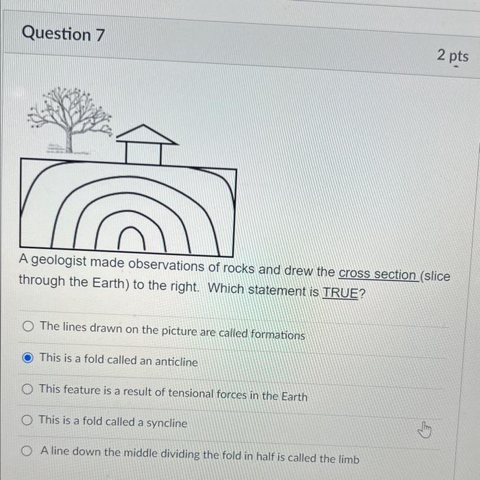 Solved Question 7 A yeologist made observations of rocks and | Chegg.com