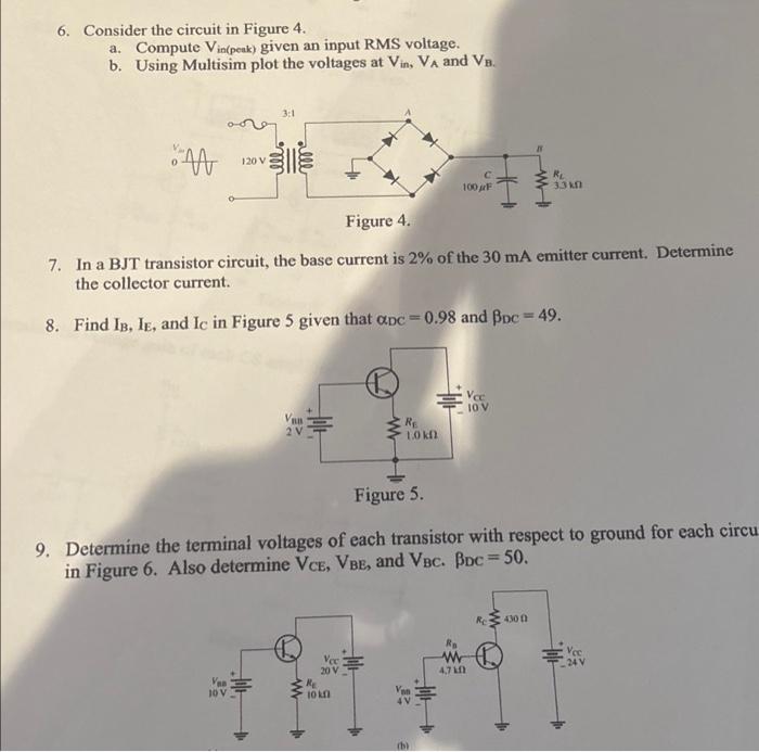 Solved 6. Consider the circuit in Figure 4. a. Compute | Chegg.com