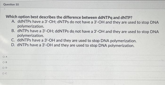 Solved Which option best describes the difference between | Chegg.com