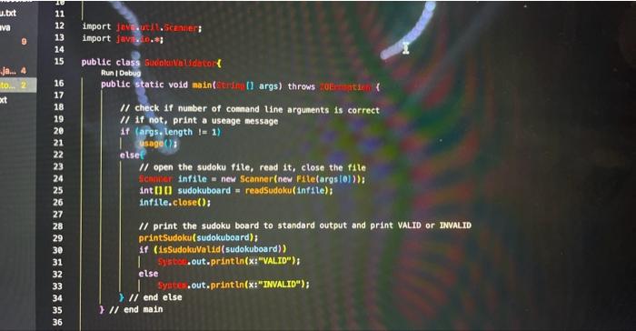 Solved 3 Sudoku Validator 40 points Program File Nume | Chegg.com