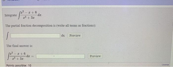Solved Integrate Fr? - I +6 - 233. The partial fraction | Chegg.com