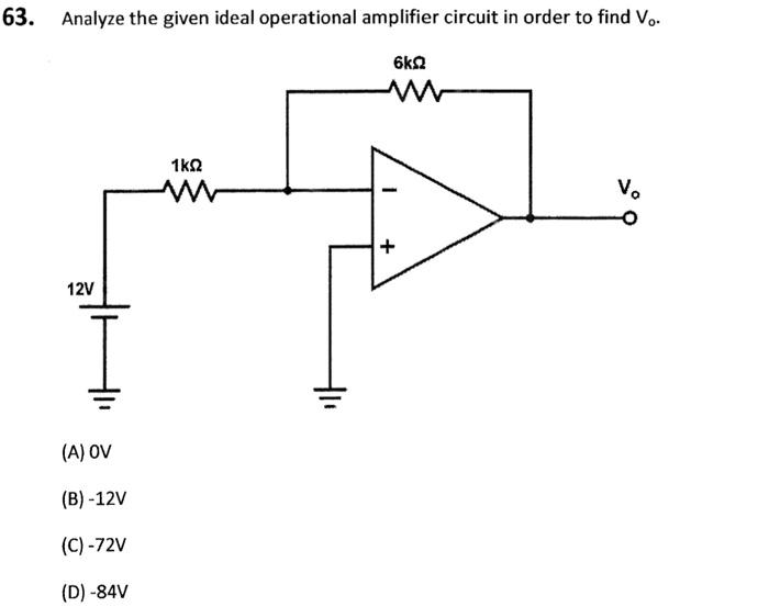 Solved 3. Analyze the given ideal operational amplifier | Chegg.com
