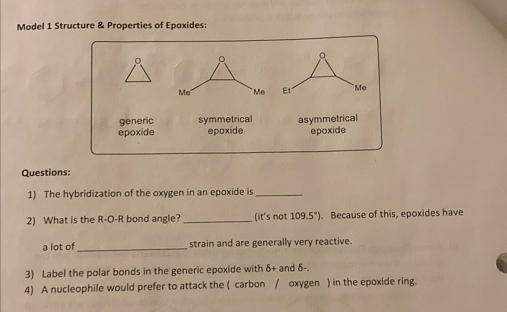Solved Model 1 ﻿Structure & Properties of | Chegg.com
