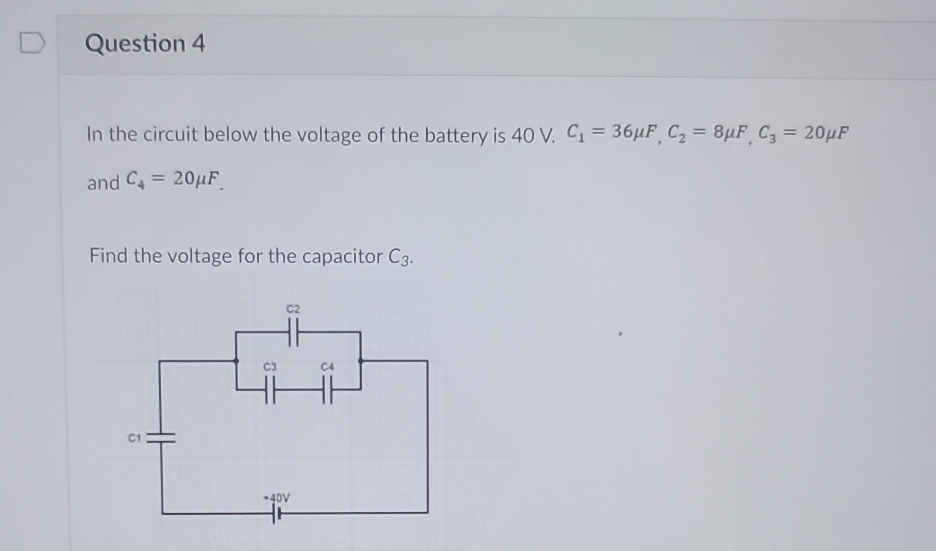 Solved In the circuit below the voltage of the battery is 40 | Chegg.com