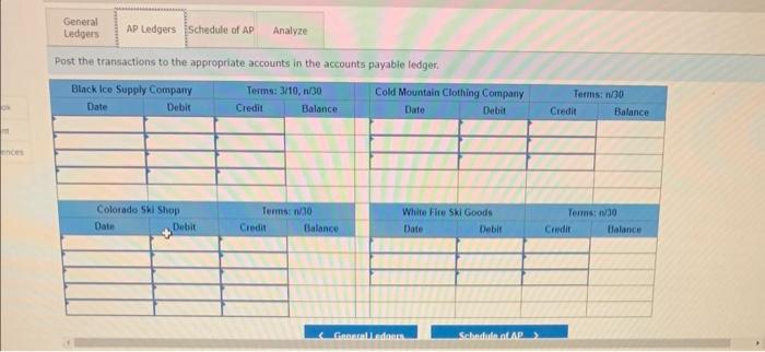 Solved Problem 8.3A (Static) Posting purchases and cash | Chegg.com