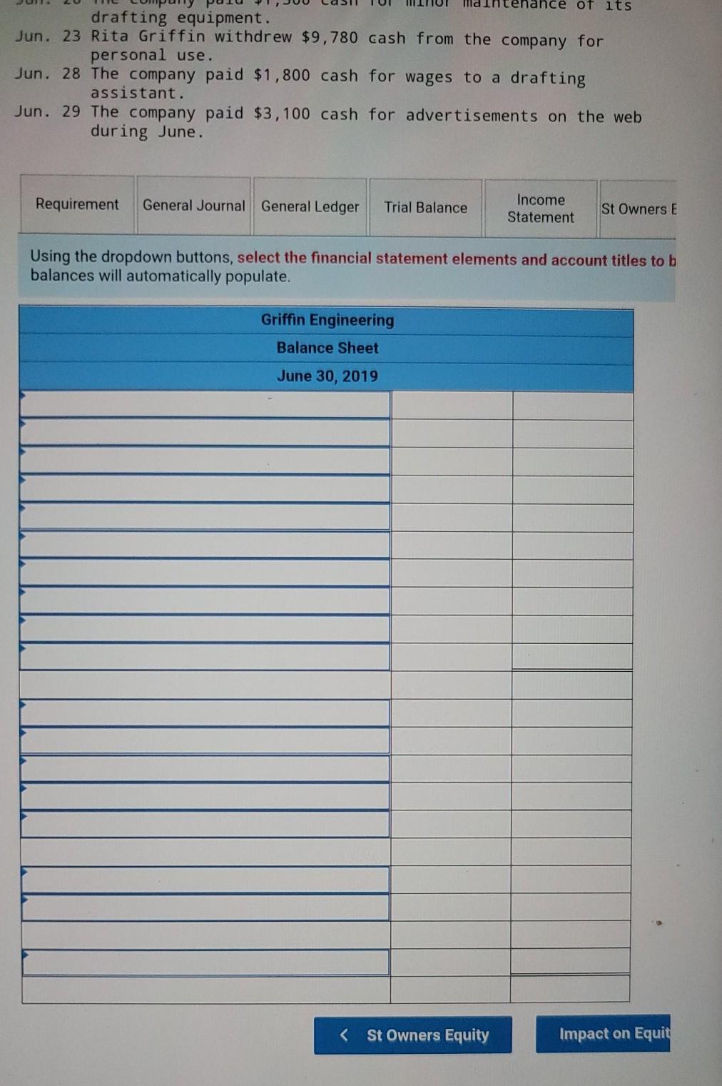 Solved Griffin Engineering completed the following | Chegg.com