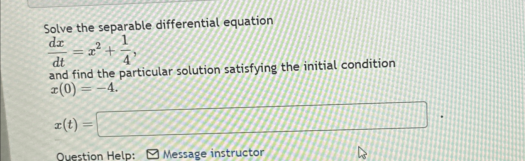 Solved Solve the separable differential | Chegg.com