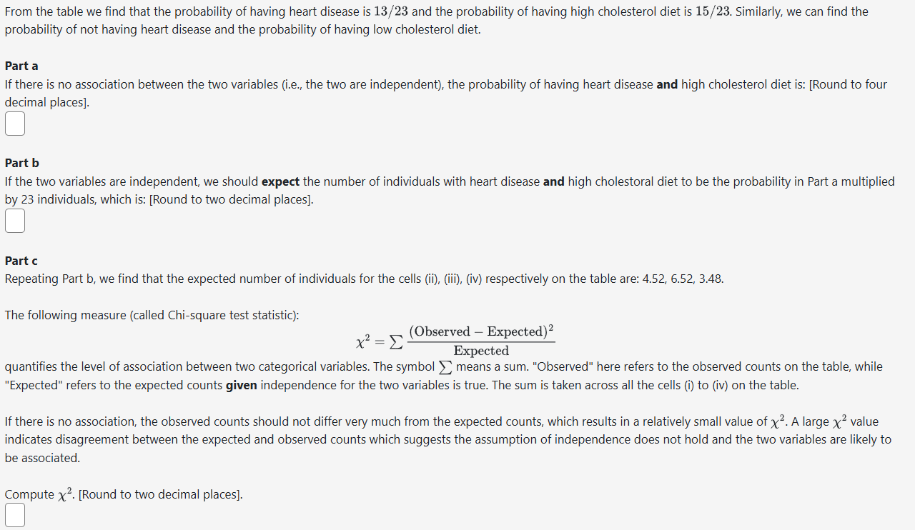 Solved From the table we find that the probability of having | Chegg.com