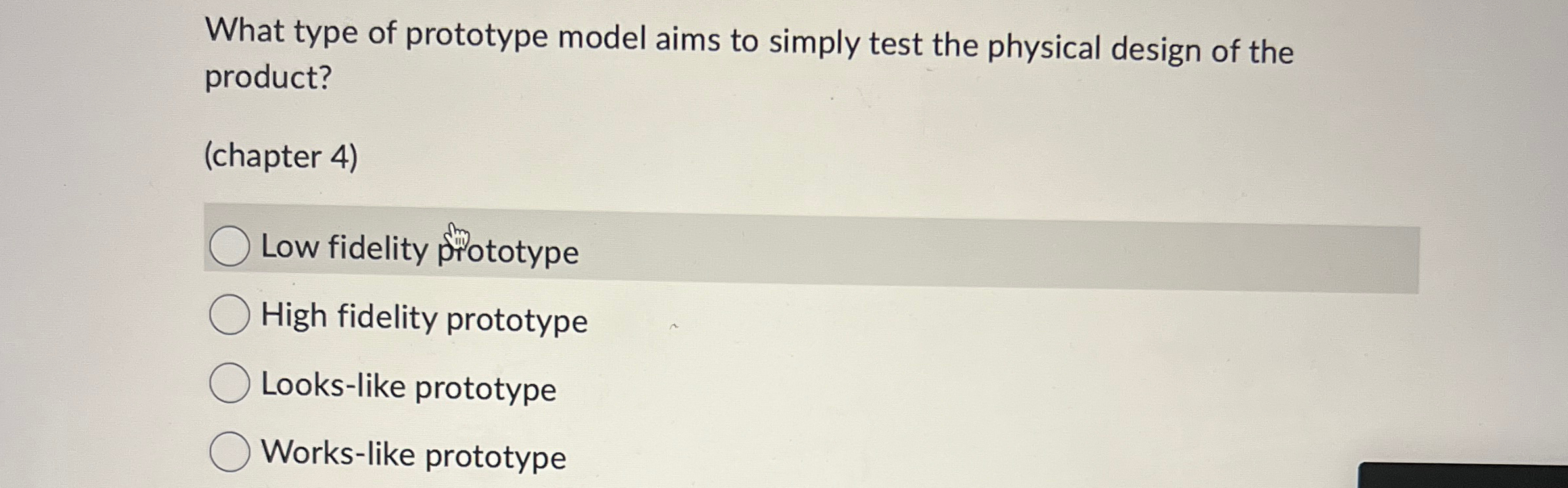 Solved What type of prototype model aims to simply test the | Chegg.com