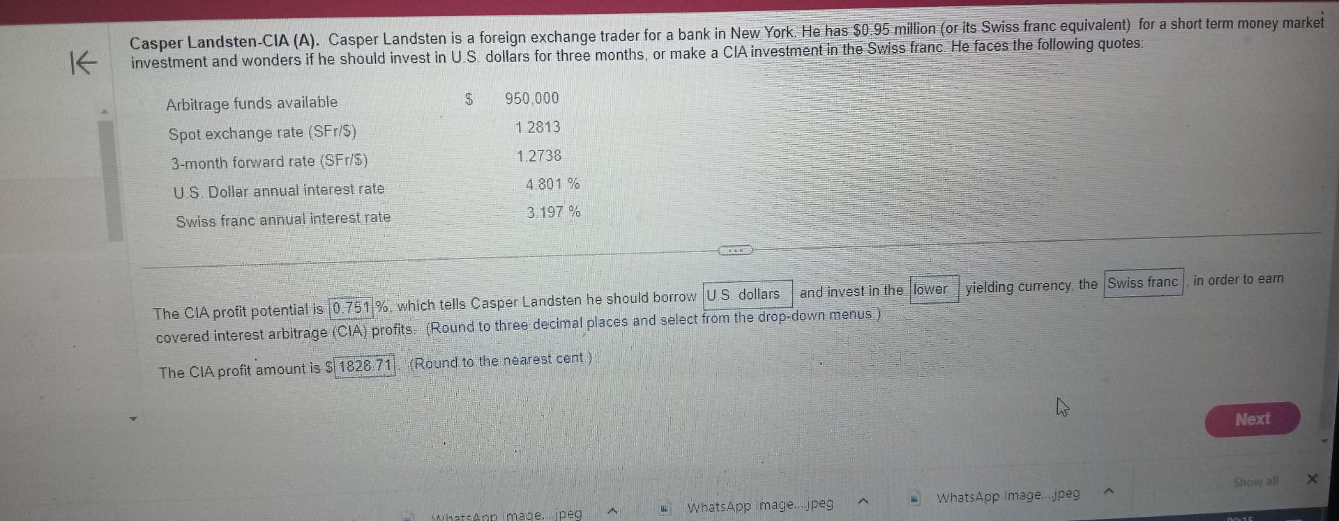 Solved Casper Landsten-CIA (A). Casper Landsten is a foreign | Chegg.com