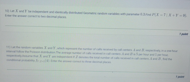 Solved 1)Let x ﻿and Y ﻿be independent and identically | Chegg.com