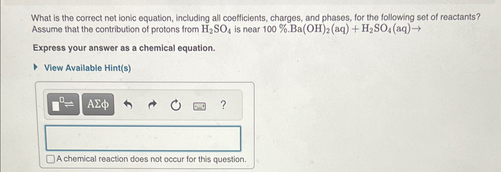 Solved What is the correct net ionic equation, including all | Chegg.com