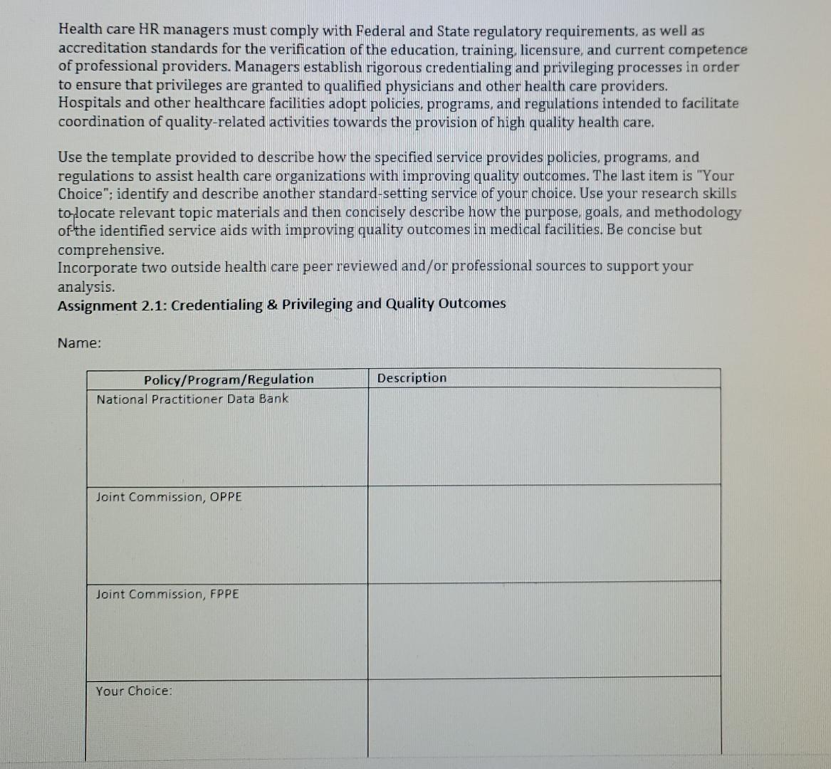 Solved Health care HR managers must comply with Federal and | Chegg.com