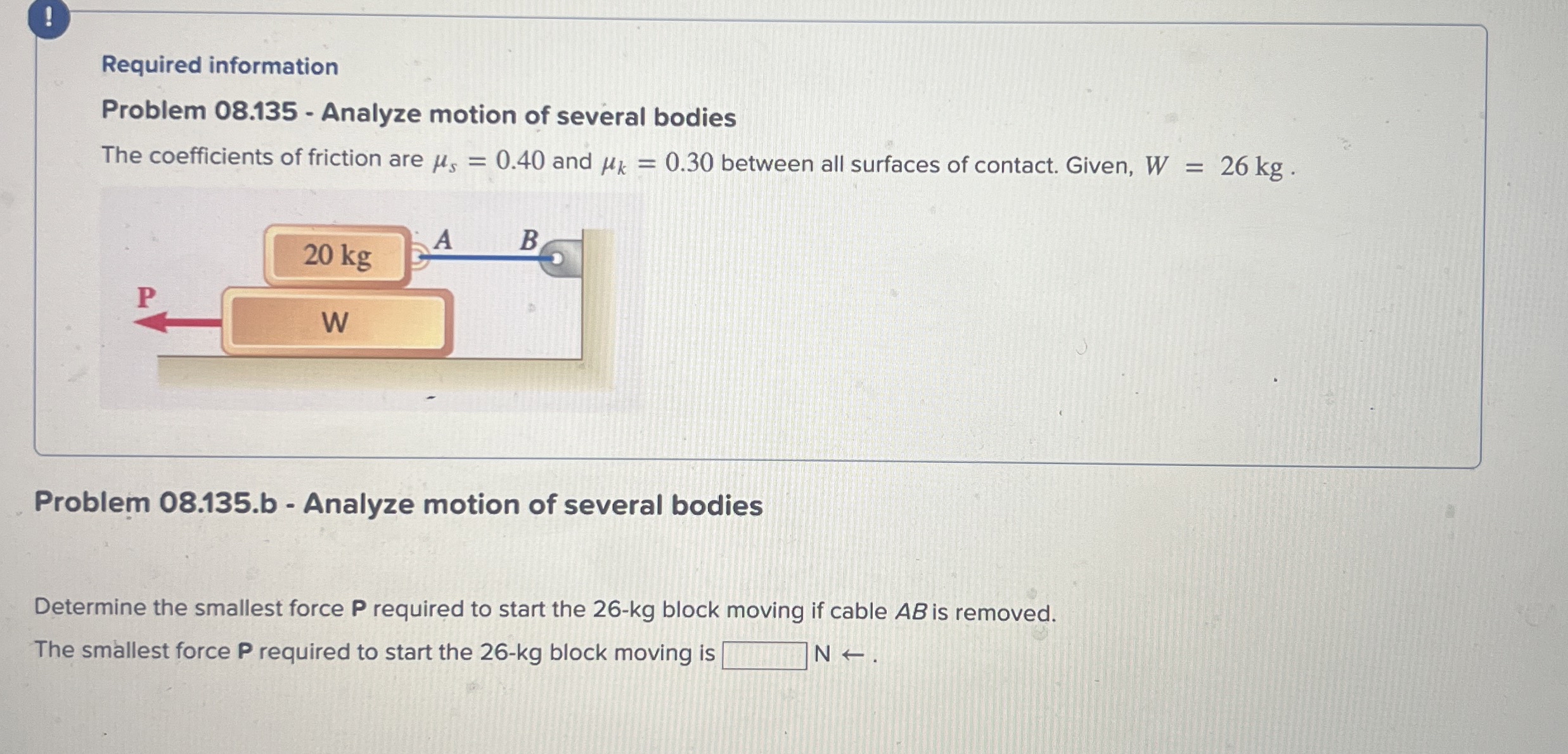 Solved !Required informationProblem 08.135 - ﻿Analyze motion | Chegg.com