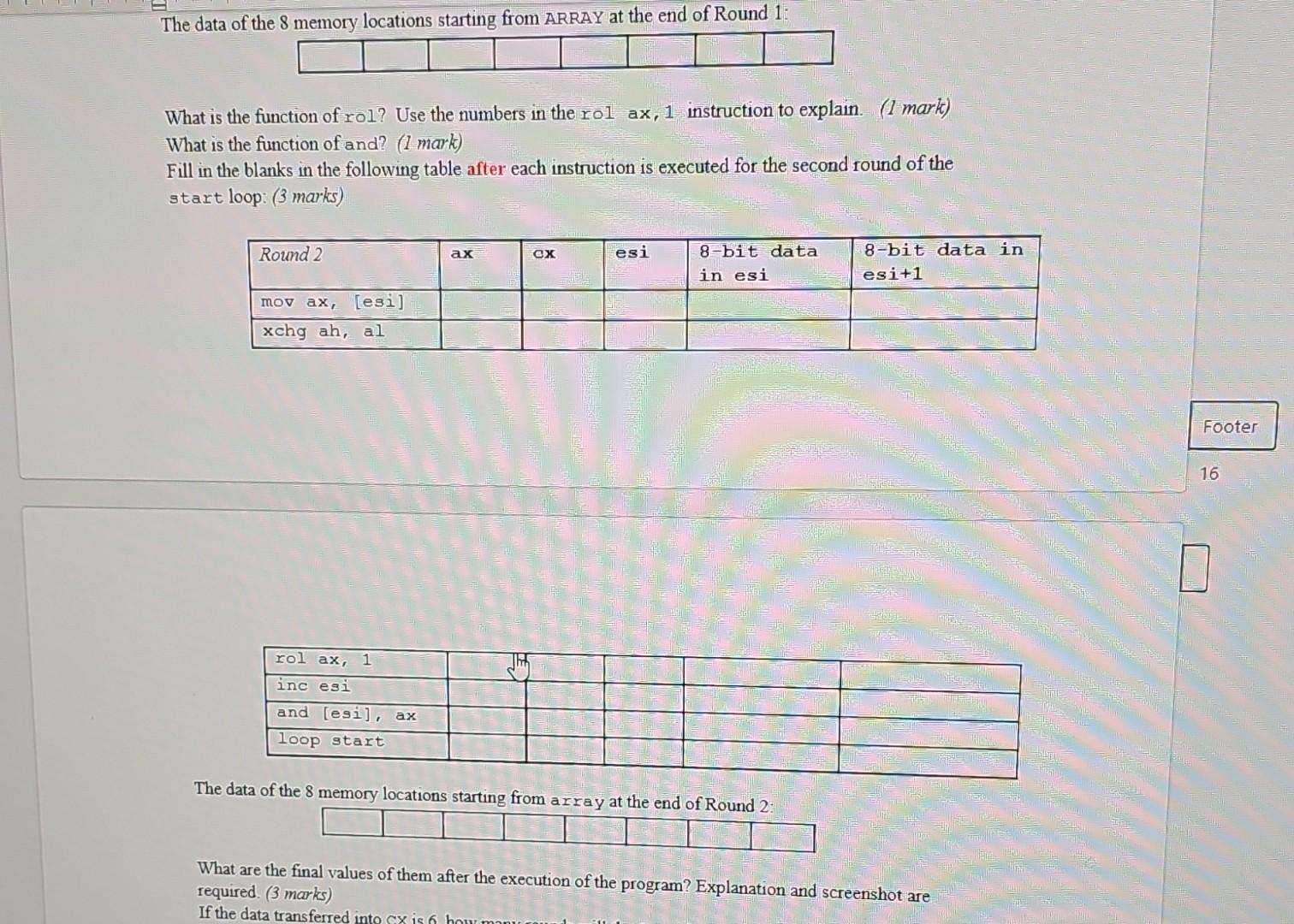 Solved Type the above program in SASM, execute the program | Chegg.com