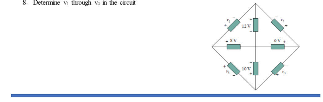 Solved Determine v1 ﻿through v4 ﻿in the circuit | Chegg.com