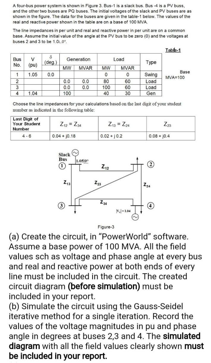 Solved A four-bus power system is shown in Figure 3 . Bus-1 | Chegg.com