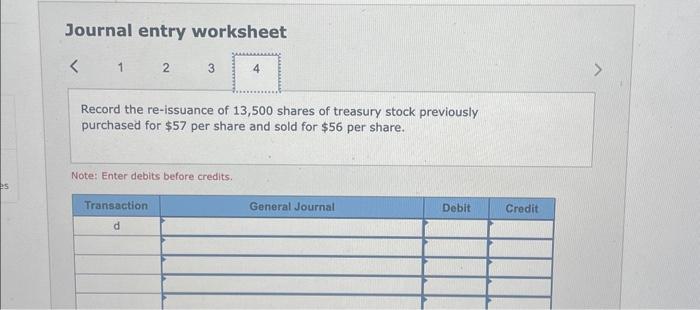Solved Journal entry worksheet Record the issuance of | Chegg.com