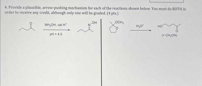 Solved Provide a possible arrow, pushing mechanism for each | Chegg.com