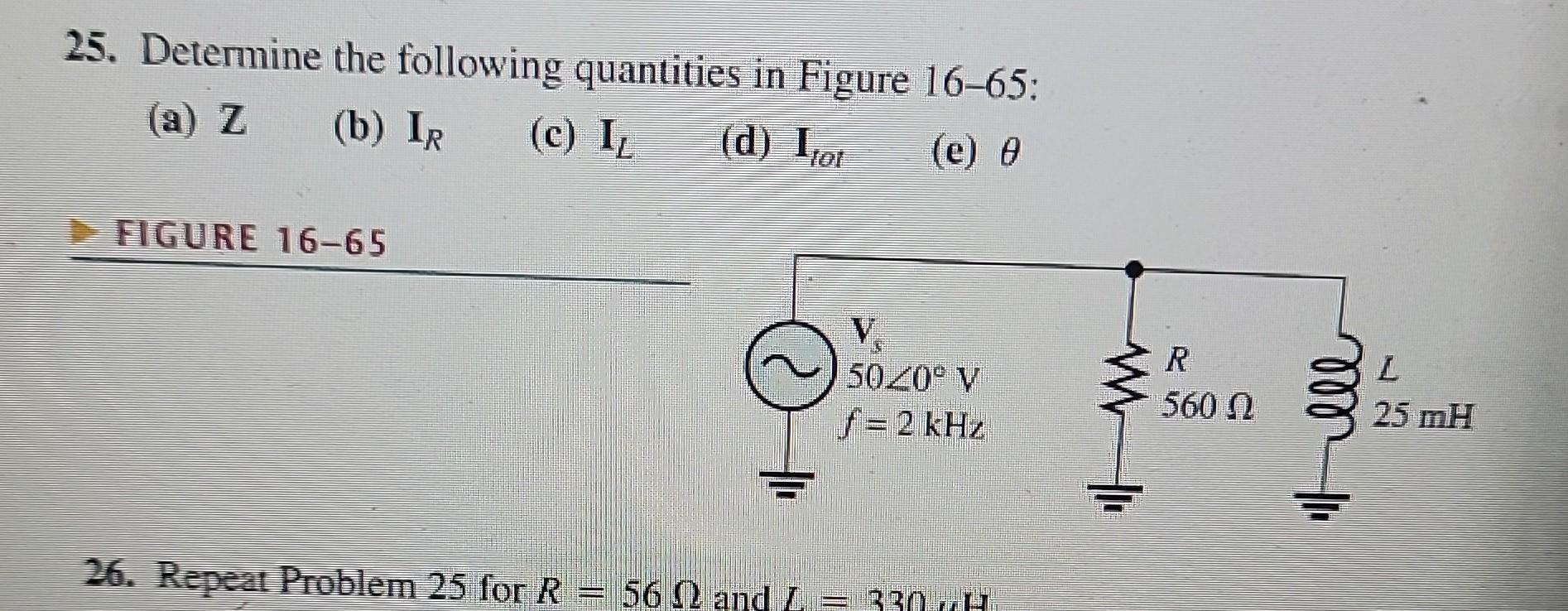 Solved 25. Determine the following quantities in Figure | Chegg.com