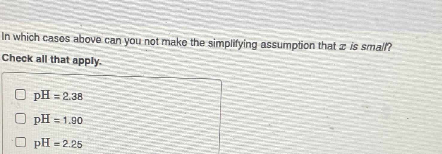 Solved In which cases above can you not make the simplifying | Chegg.com
