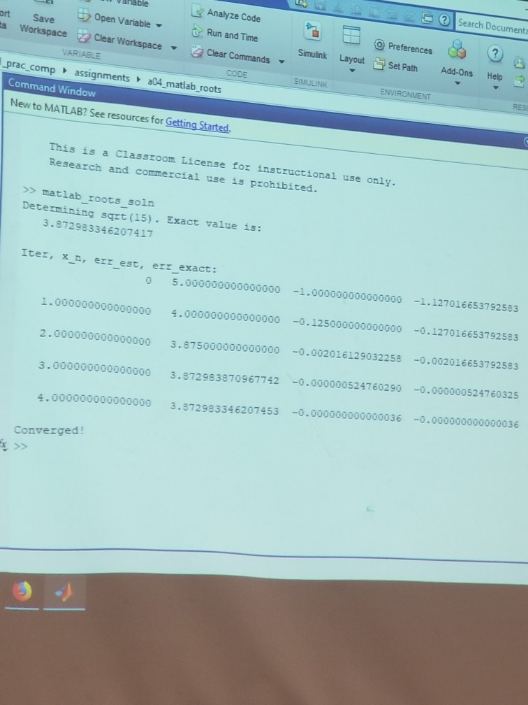 Solved I'm trying to generate the following output in Matlab | Chegg.com