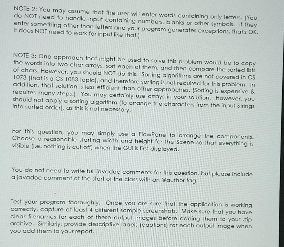 Solved 1. Testing for Anagrams: An anagram is a word made by | Chegg.com