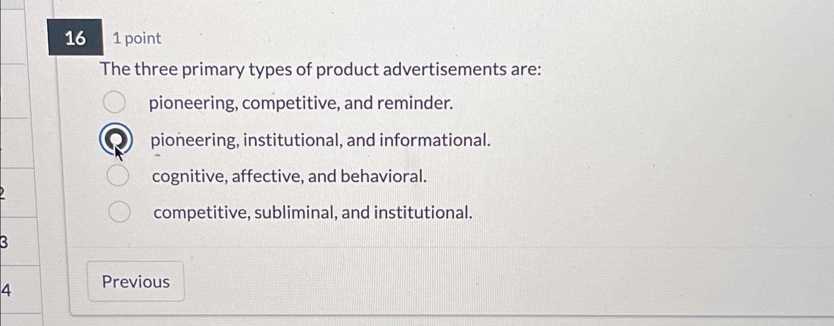 Solved 161 pointThe three primary types of product | Chegg.com Solved 161 pointThe three primary types of product | Chegg.com