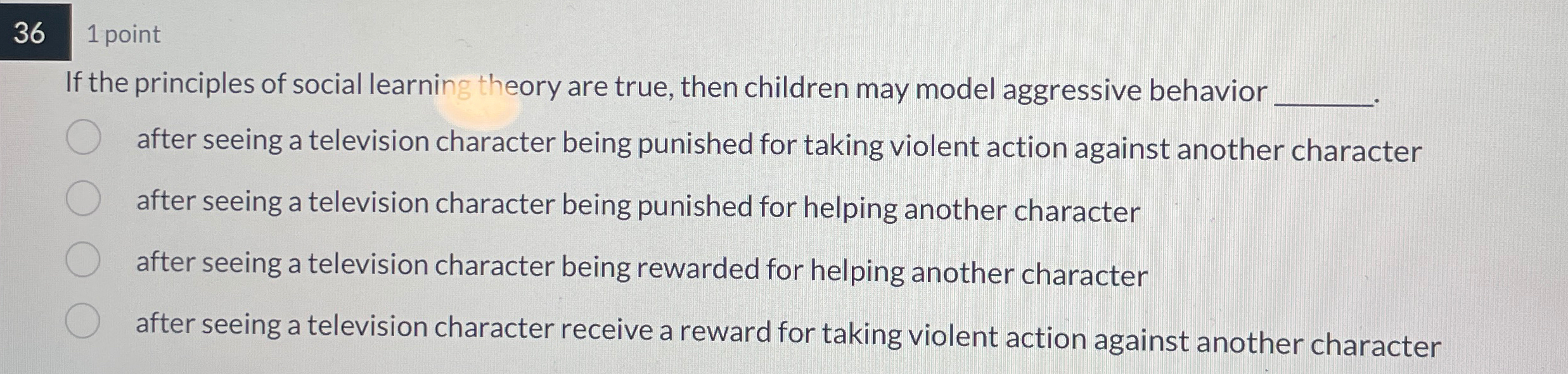 Solved 361 ﻿pointIf the principles of social learning theory | Chegg.com