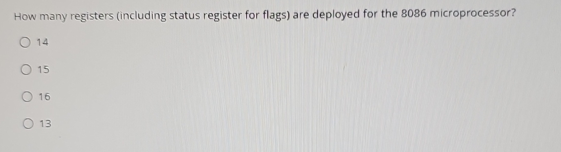 Solved How many registers (including status register for | Chegg.com